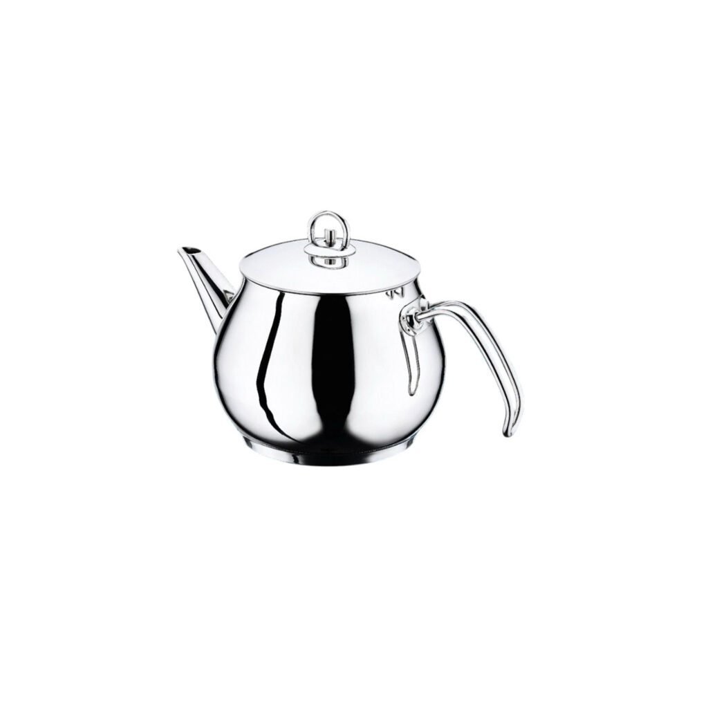 Glossy 18/10 Stainless Steel Globe tea pot - E-kitchen