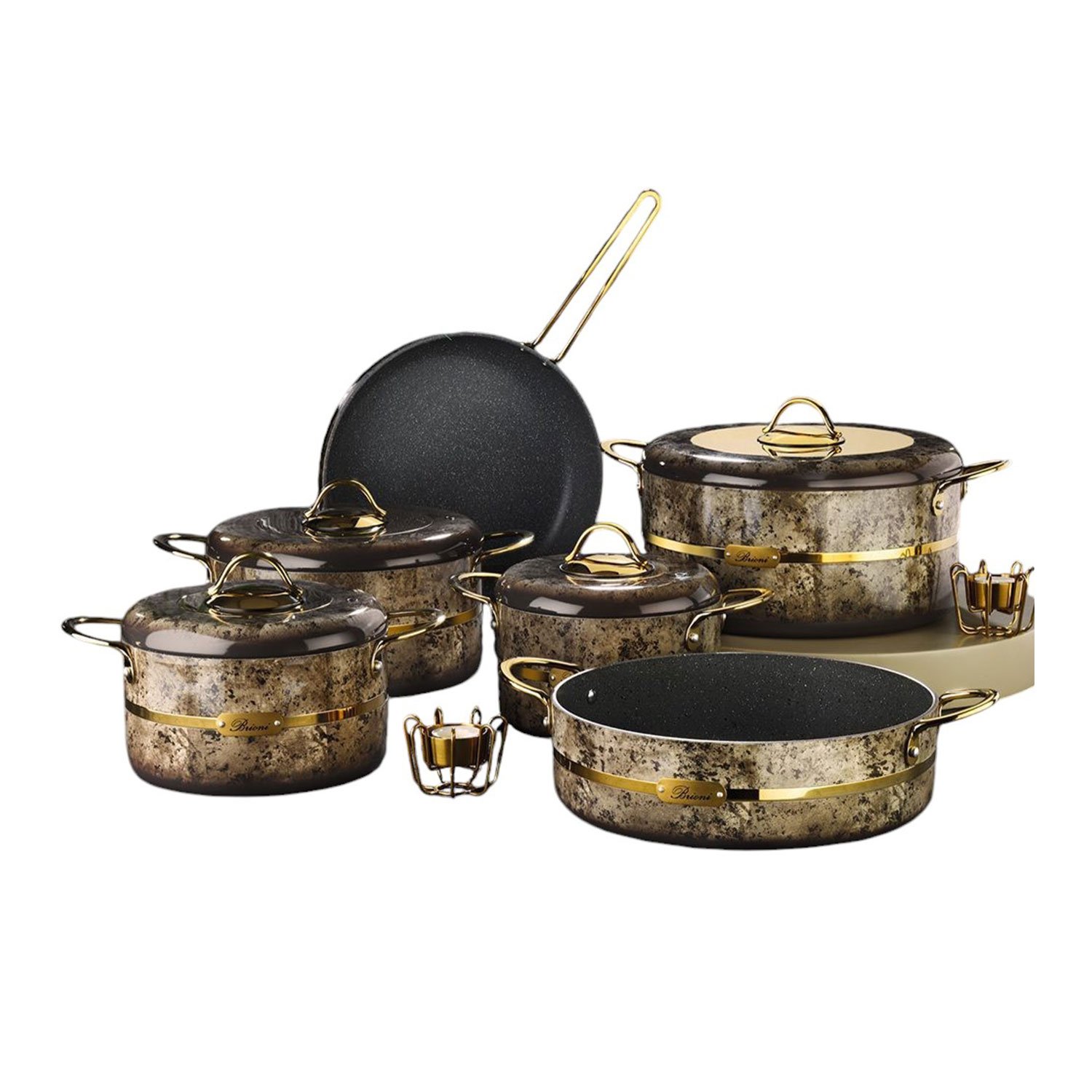 Brioni 10-Piece Granite Cookware Set - E-kitchen