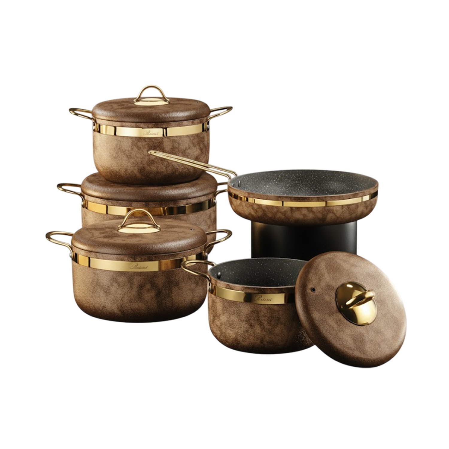 Brioni 9-Piece Granite Cookware Set - E-kitchen