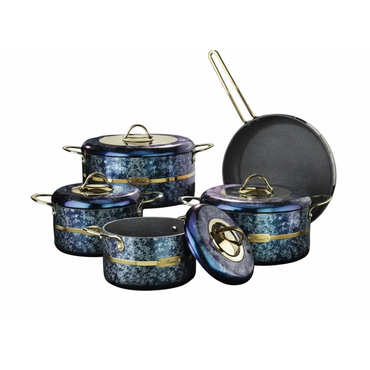 Brioni 9-Piece Granite Cookware Set - E-kitchen